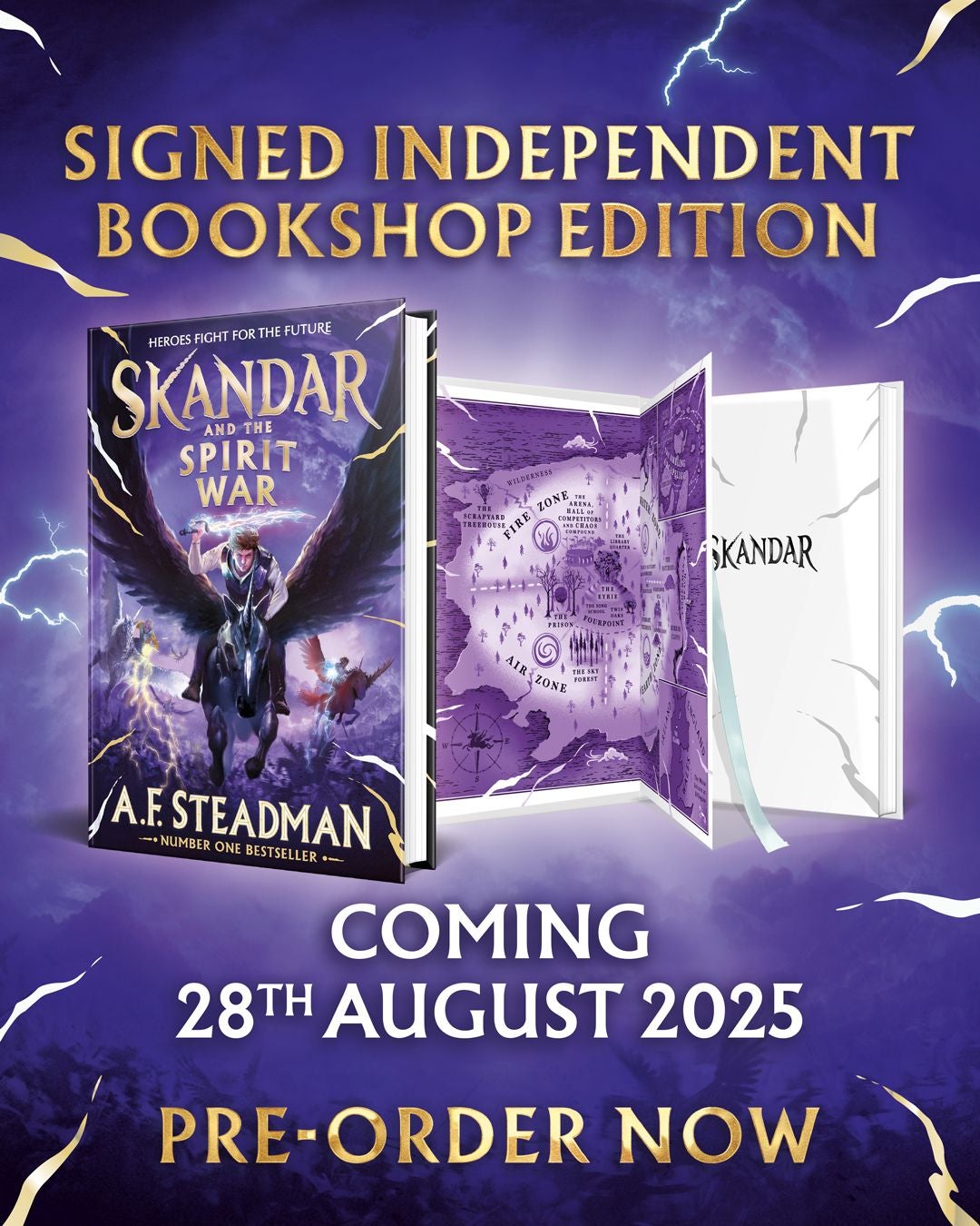 Skandar and the Spirit War PREORDER SIGNED INDIE EDITION AF Steadman ...